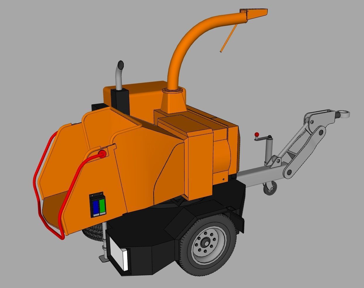 Broyeur TimberWolf TW350 - TimberWolf TW350 crusher 3D model | CGTrader
