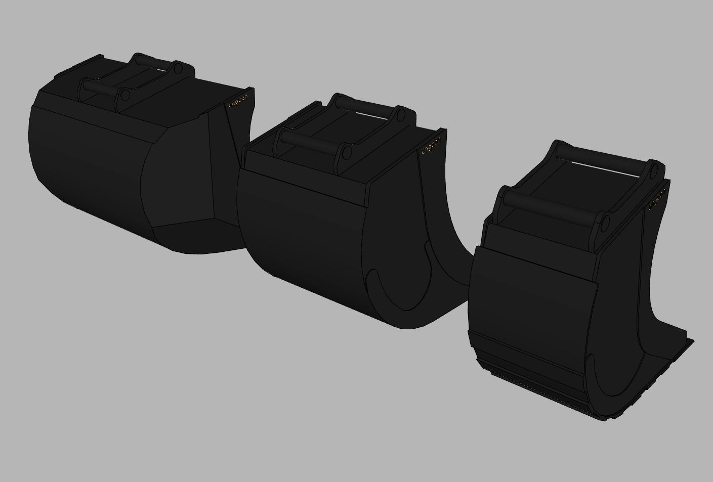 Pack godet Engcon - Engcon bucket pack 3D model | CGTrader