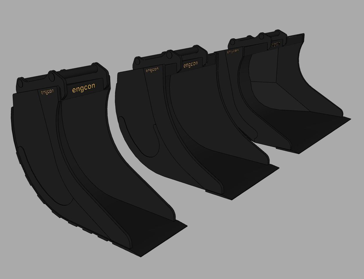 Pack godet Engcon - Engcon bucket pack 3D model | CGTrader