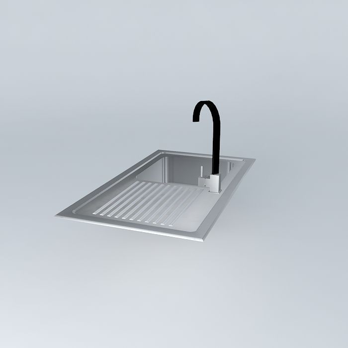sink kitchen with faucet free 3D model | CGTrader