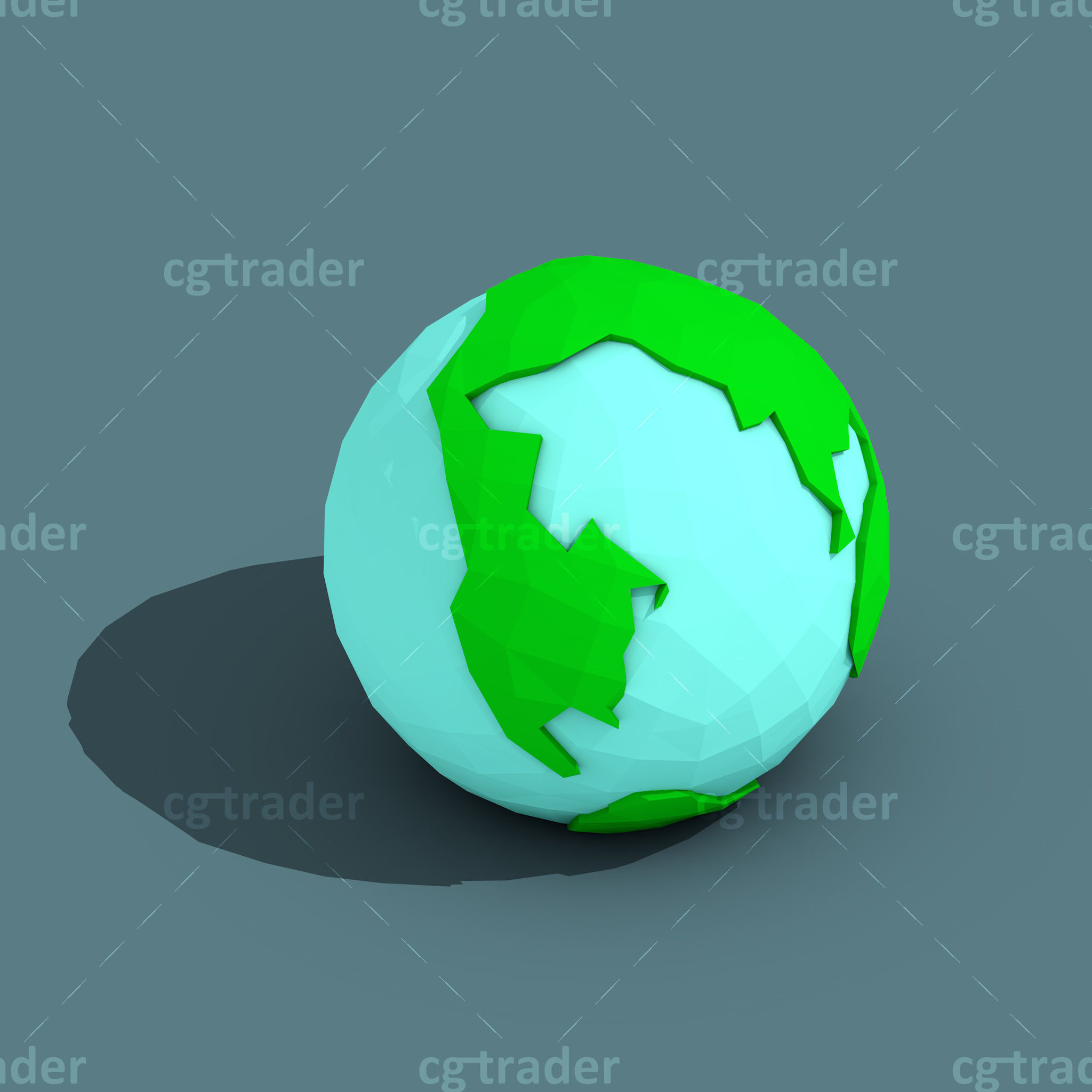 3D model Low Poly Solar System Planets Isometric VR / AR / low-poly ...