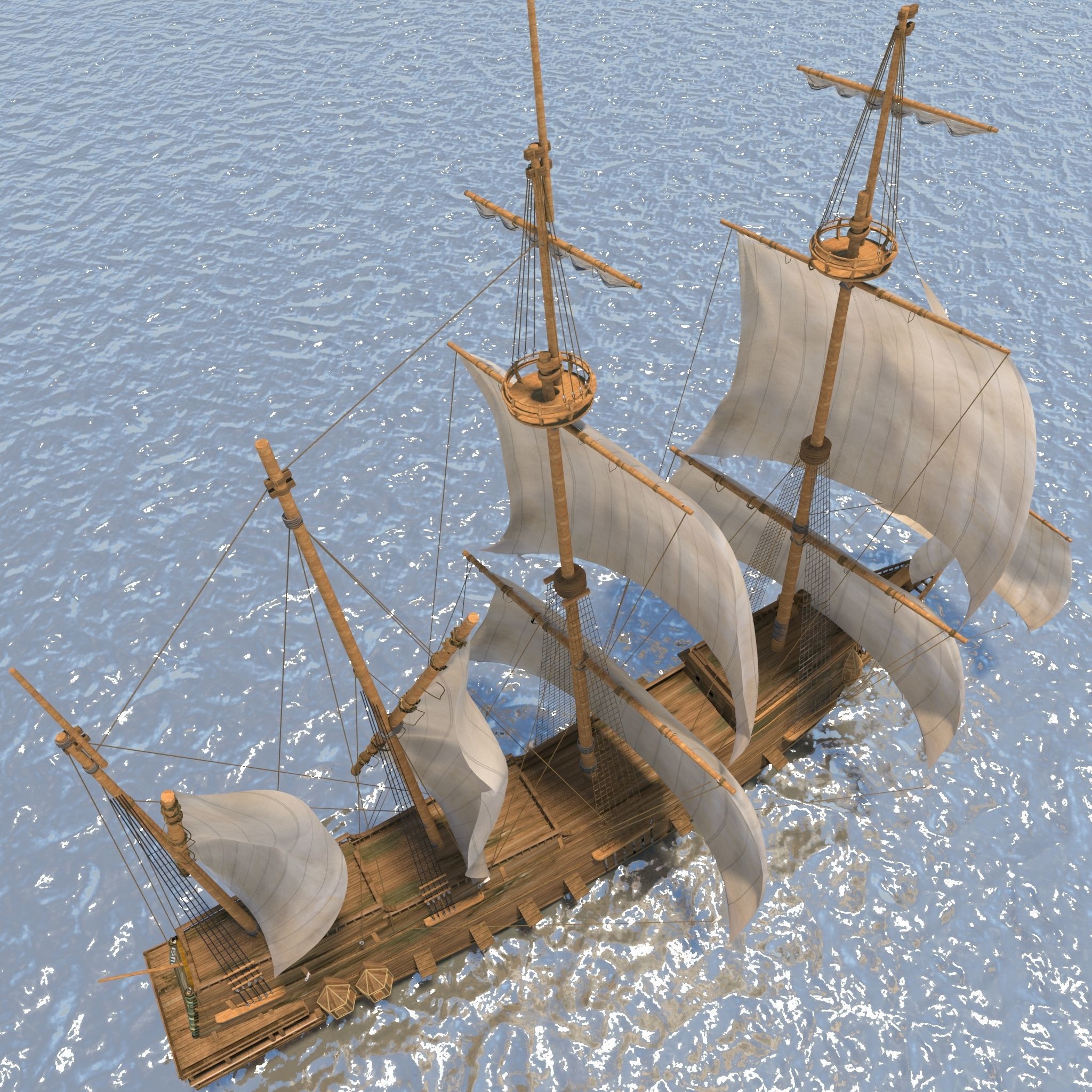 Medieval War Ship 3D model | CGTrader