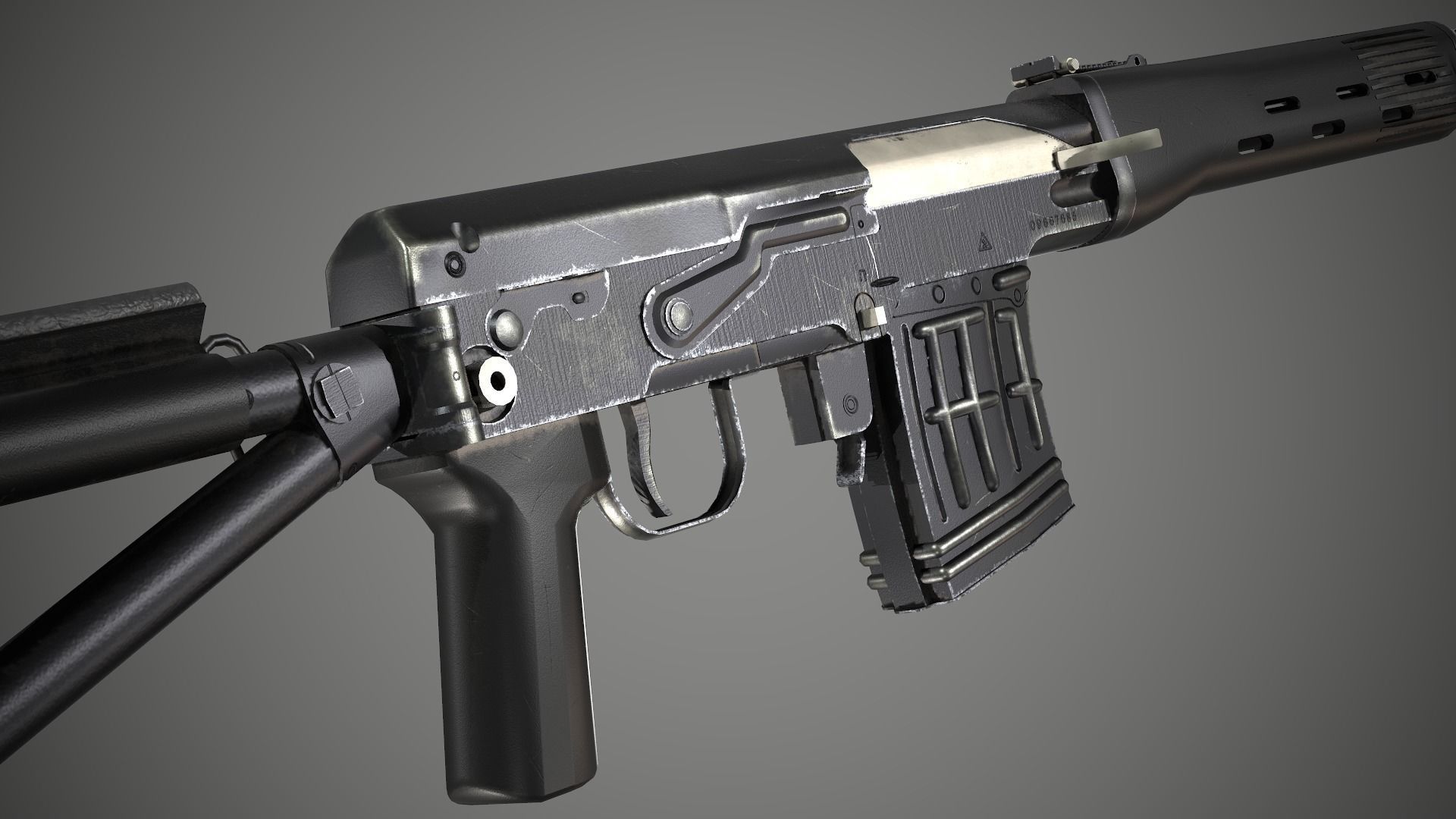 3D model SVD-S sniper VR / AR / low-poly | CGTrader