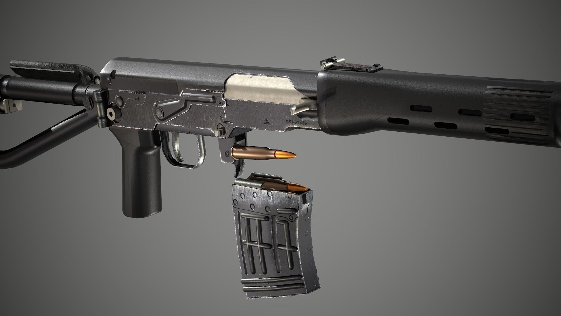 3D model SVD-S sniper VR / AR / low-poly | CGTrader