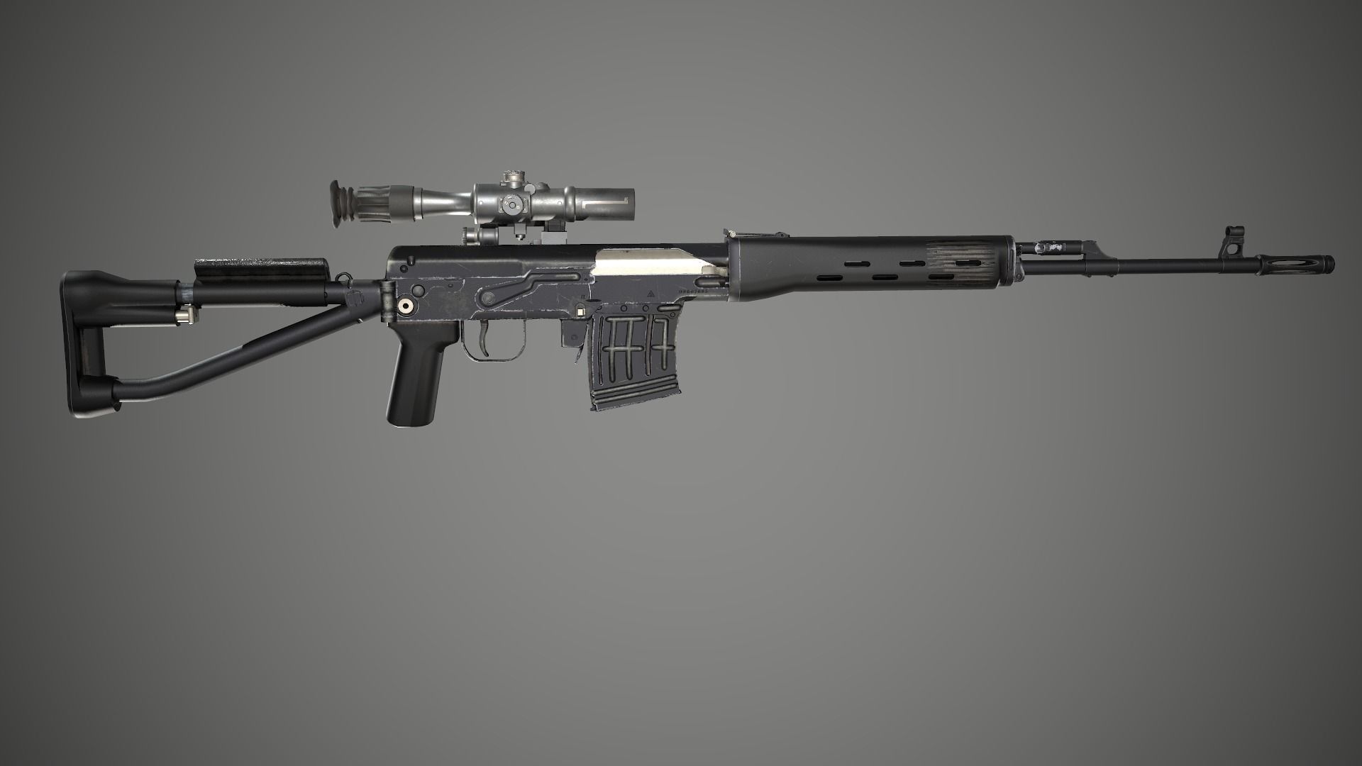 3D model SVD-S sniper VR / AR / low-poly | CGTrader
