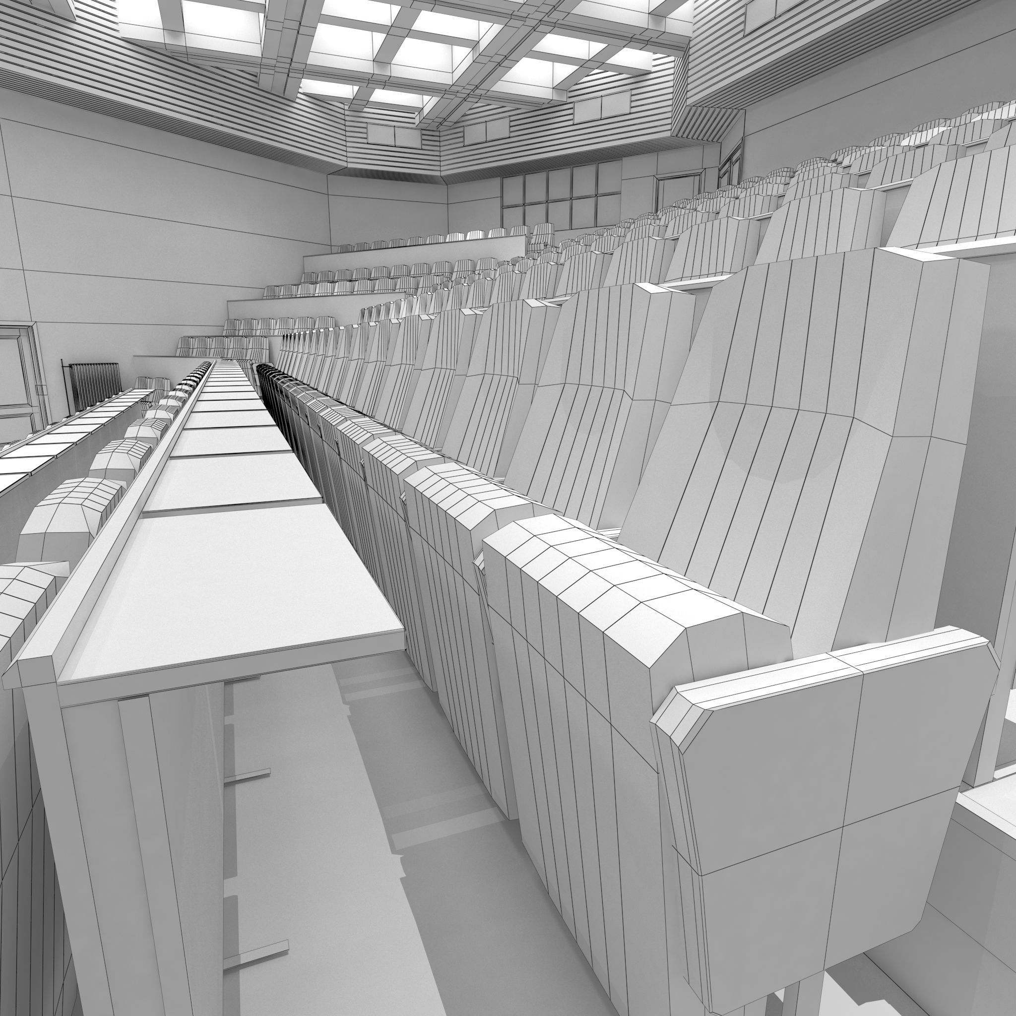 Auditorium Lecture Room 3D model | CGTrader