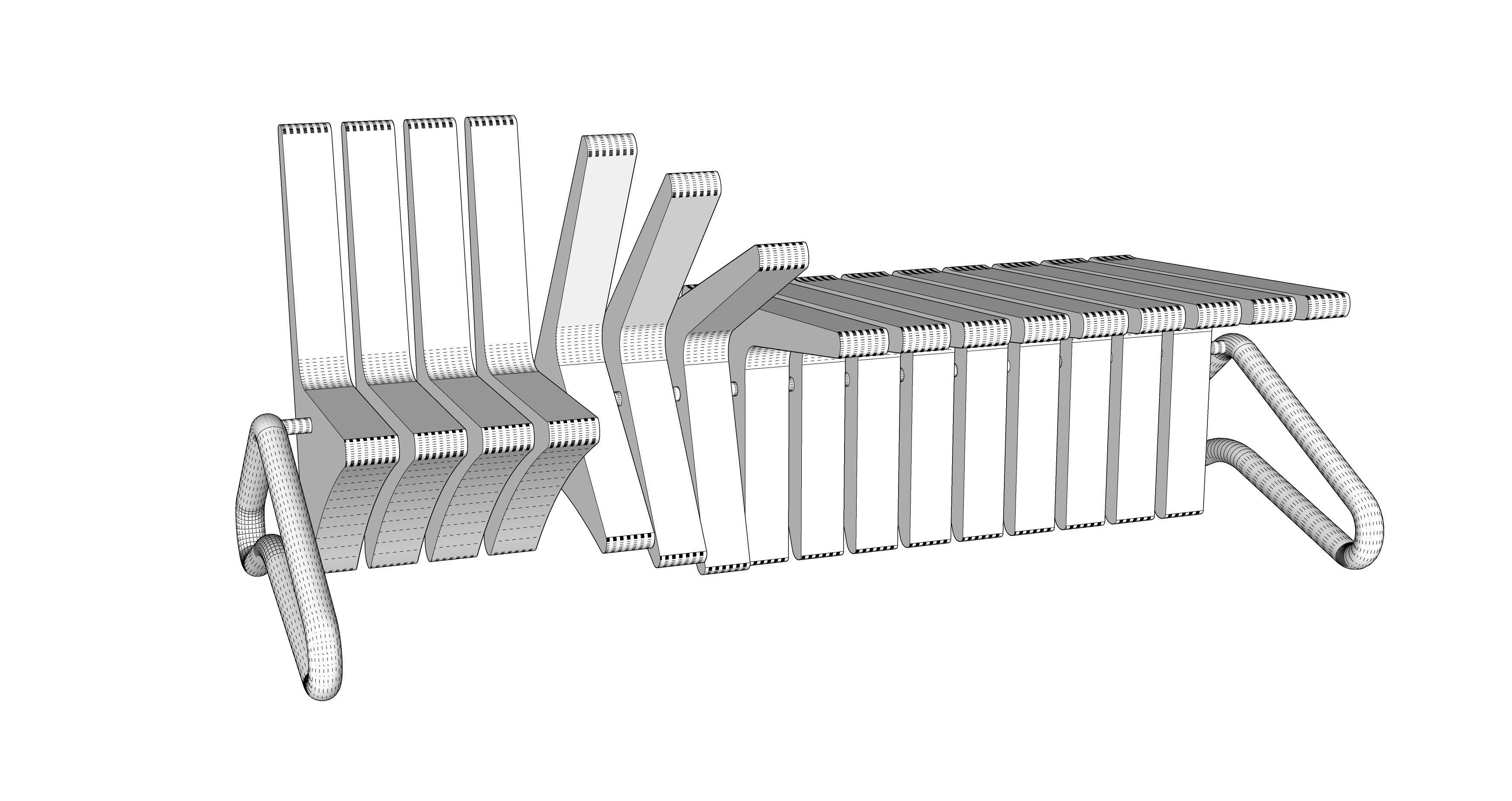 wooden seat 3D model | CGTrader