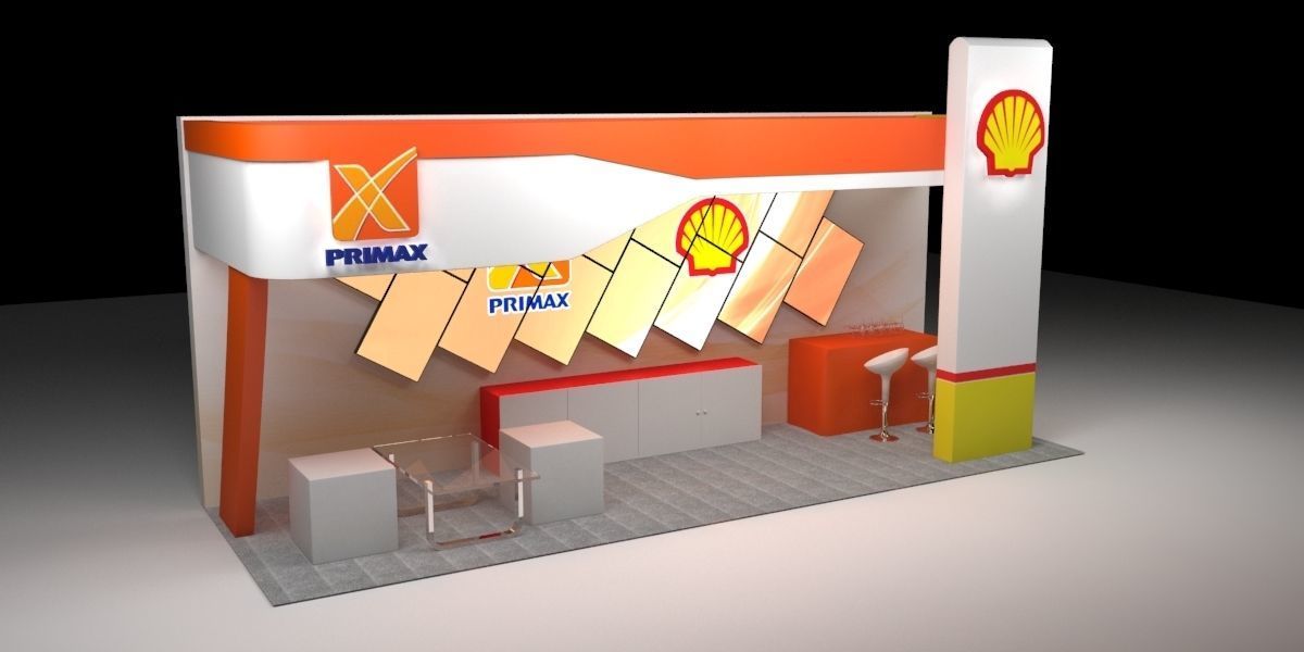 Shell Stand for event 3D model | CGTrader