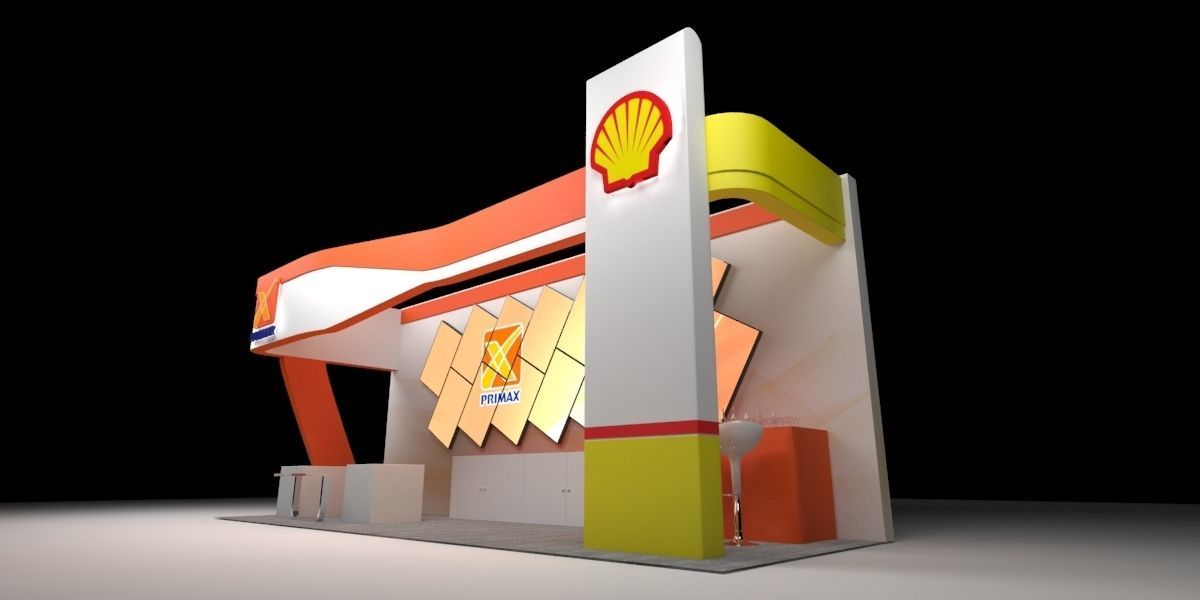Shell Stand for event 3D model | CGTrader