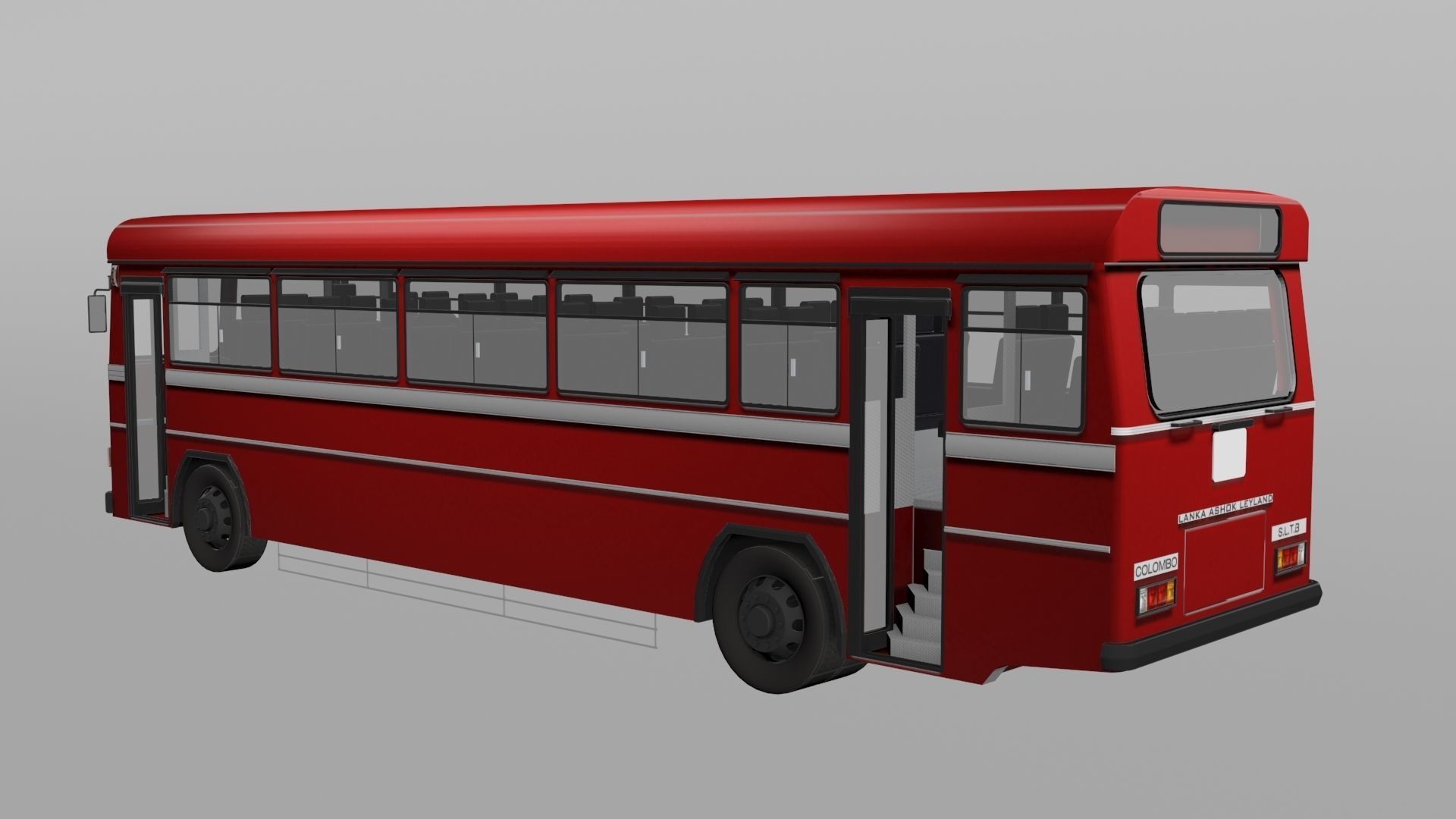 Public transport bus service 3D model | CGTrader
