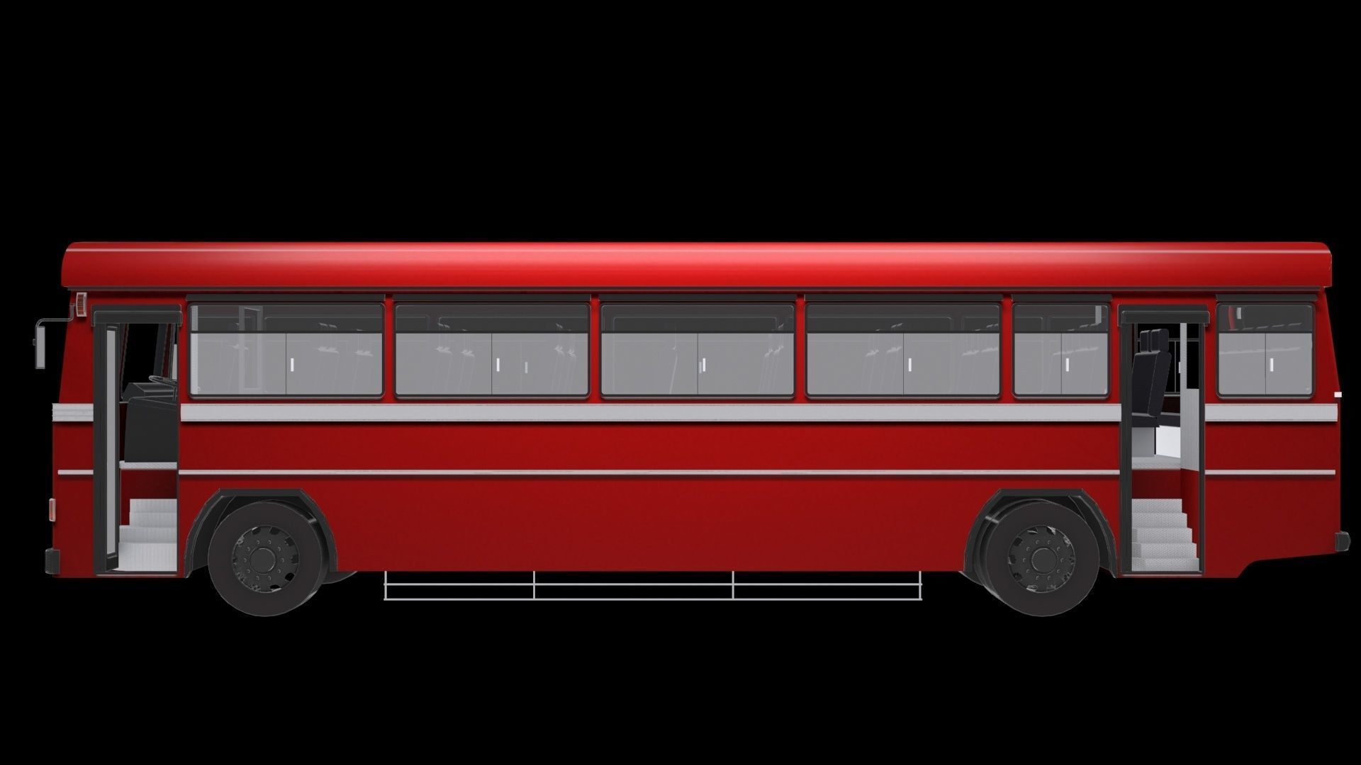 Public transport bus service 3D model | CGTrader