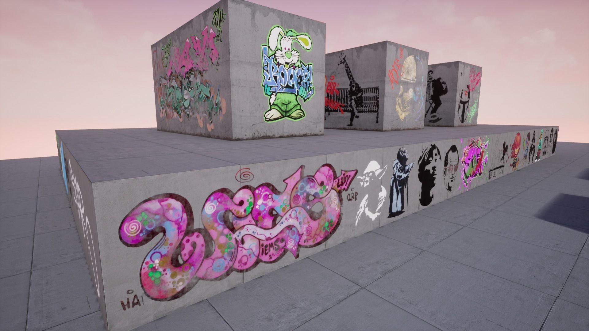 100 Cut Out Graffiti for decals Texture | CGTrader
