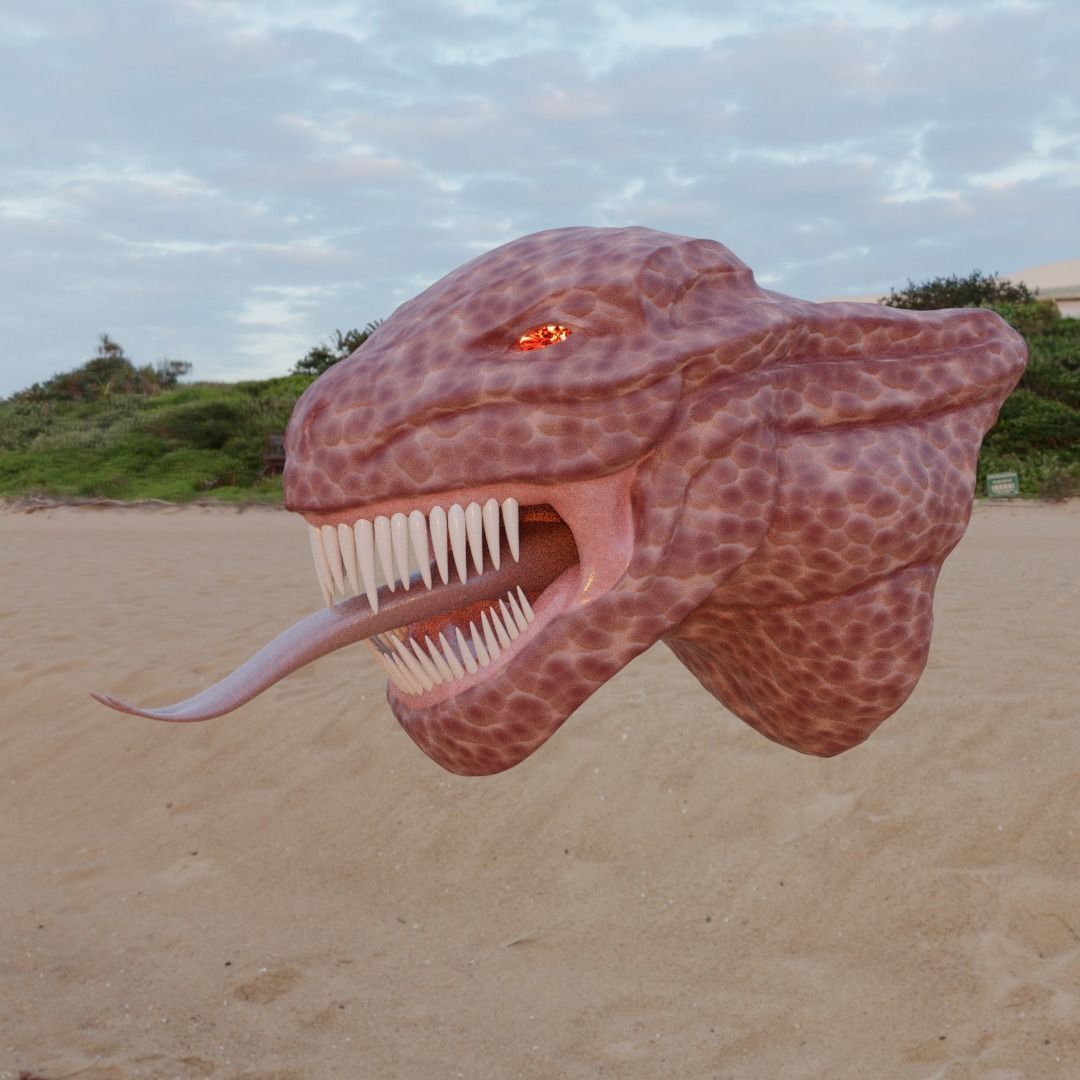 Sculpted Monster Head 001 free 3D model | CGTrader