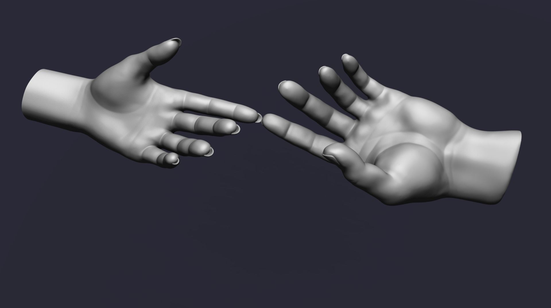 Male and female hand pose 3D model 3D printable | CGTrader