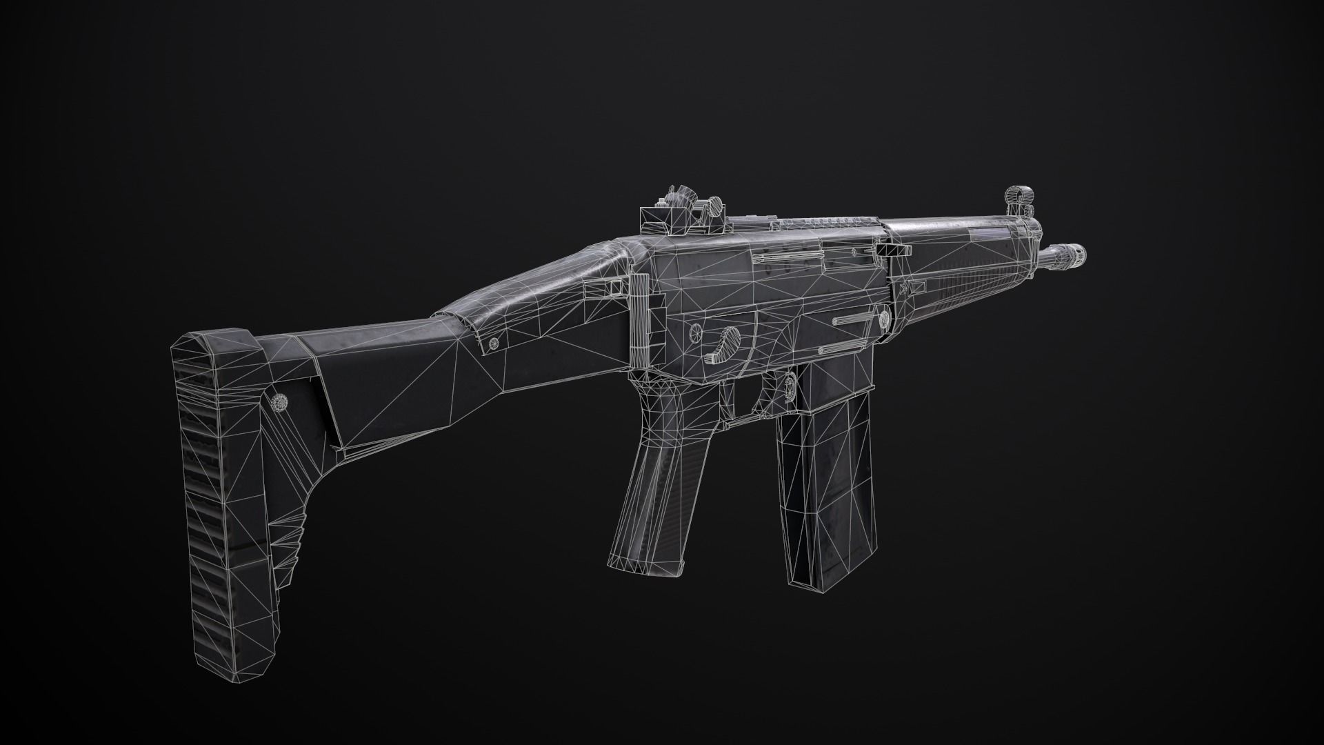 3D model Sig Assault Rifle - Model and Textures Low-poly Game Ready VR ...