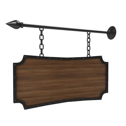 hanging sign 3D model | CGTrader