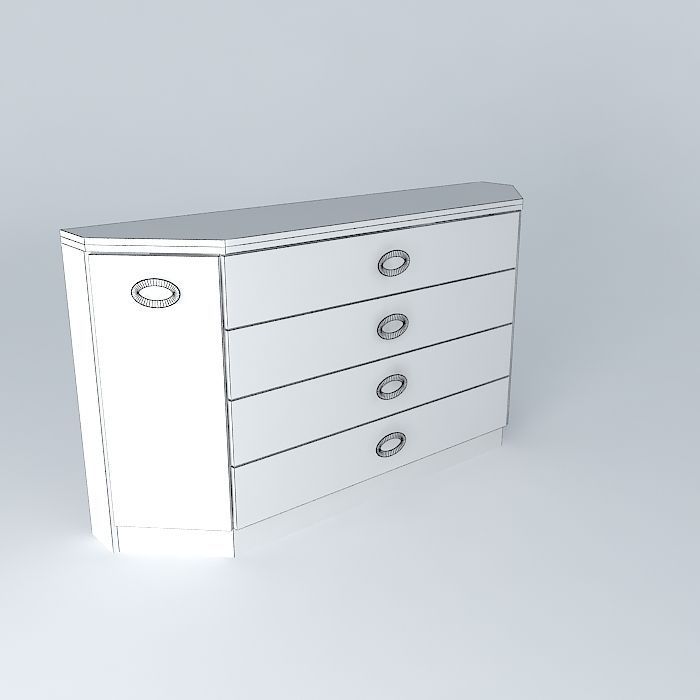 dresser colorful with drawers free 3D model | CGTrader