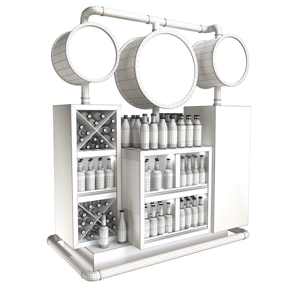 Craft Beer table 3D model | CGTrader