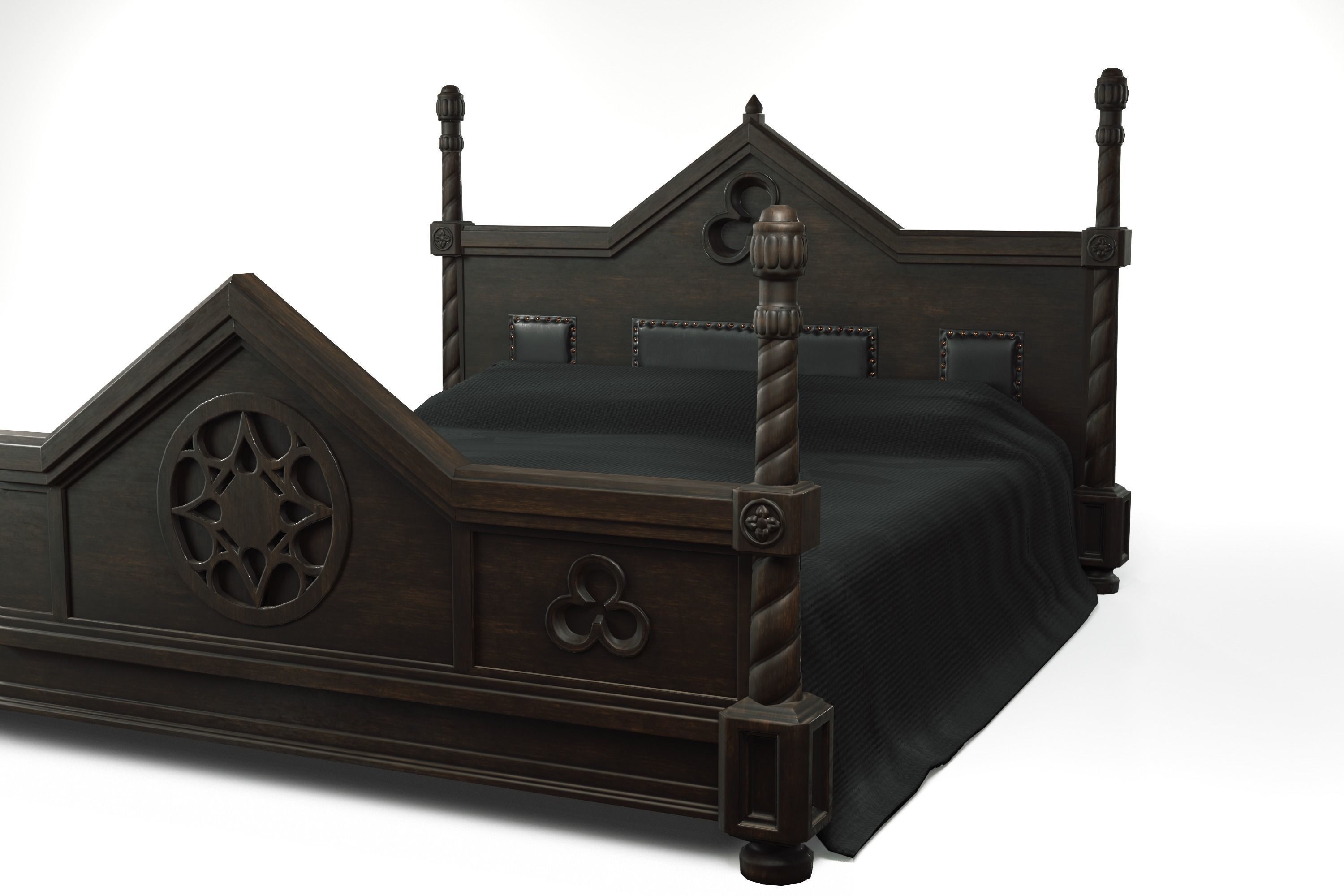 3D model Gothic Bed Game model VR / AR / low-poly | CGTrader