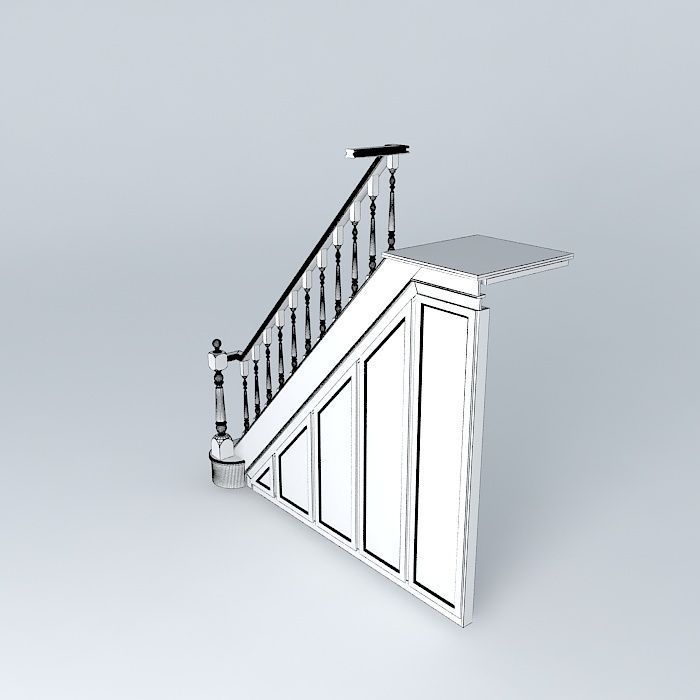 stairs wooden staircase free 3D model | CGTrader