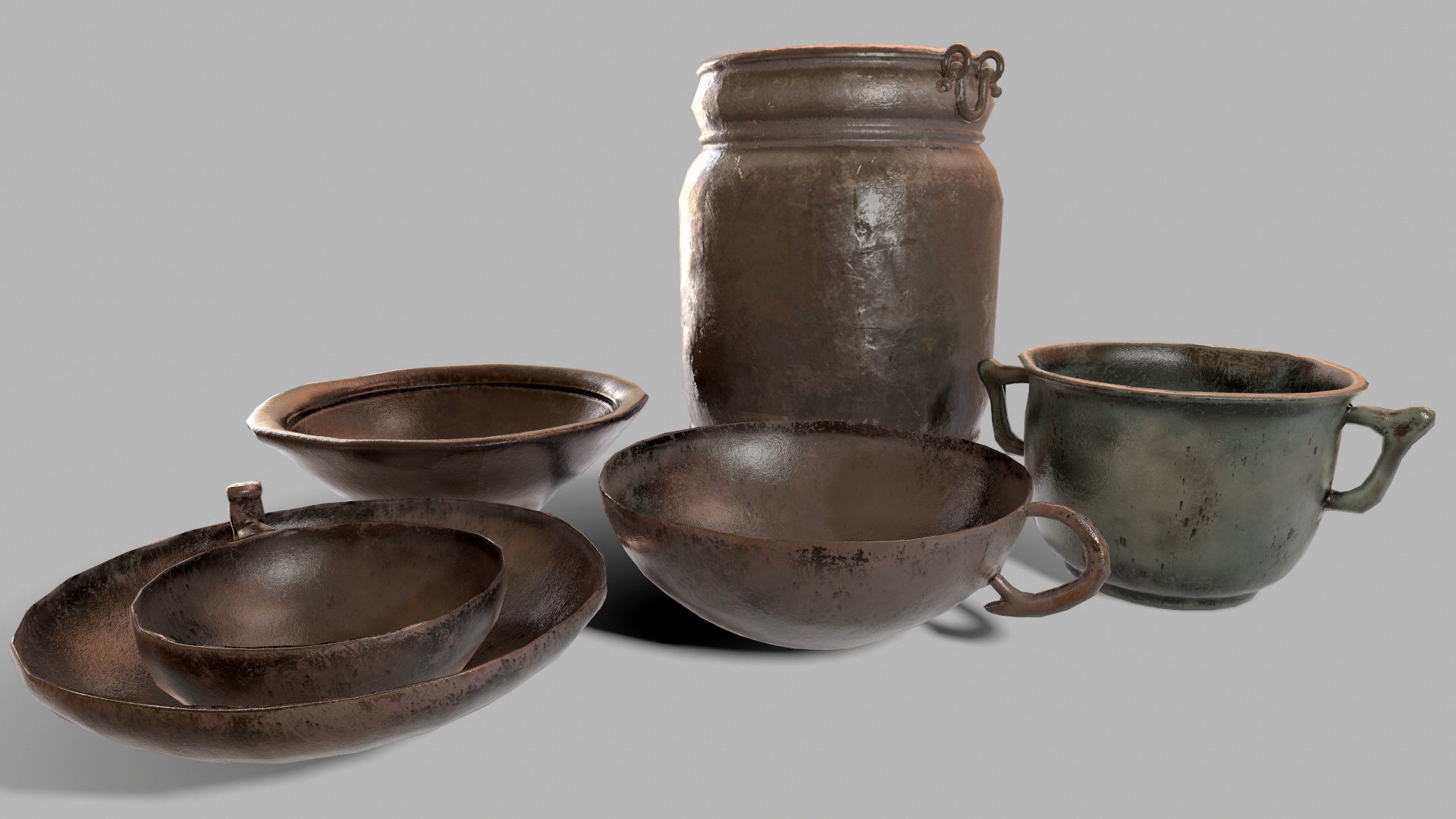 3D model Medieval Dishes Collection VR / AR / low-poly | CGTrader