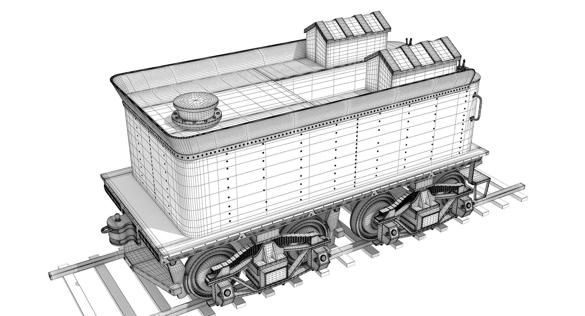 Locomotive Tender 3D model | CGTrader