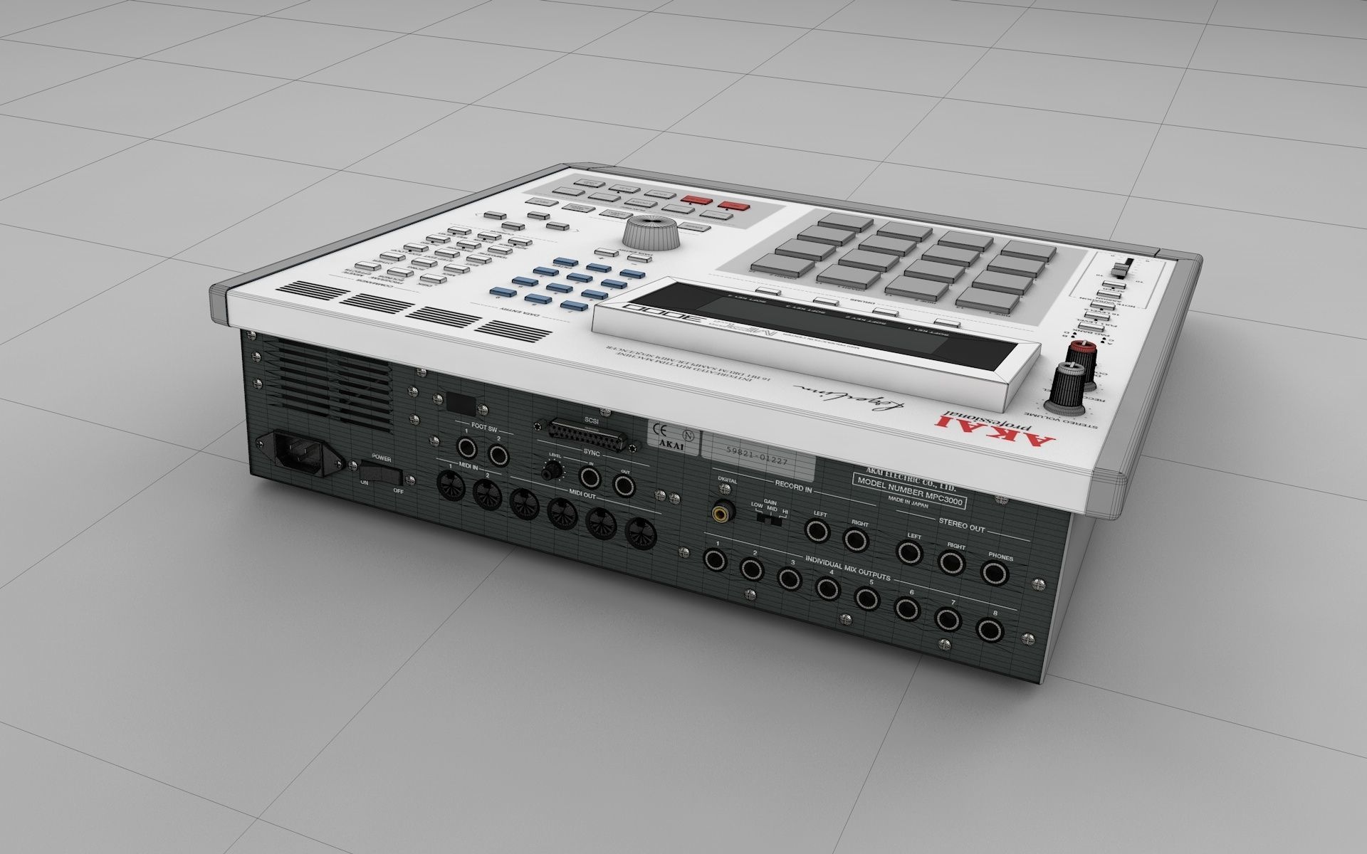 Akai MPC 3000 3D model | CGTrader