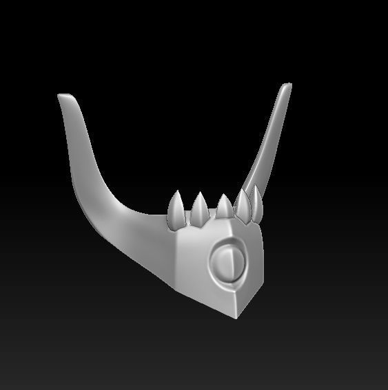 mask horned 3d print 3D model 3D printable | CGTrader