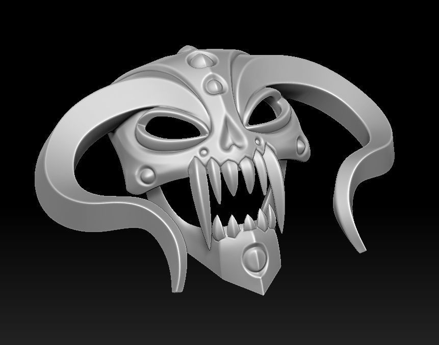 mask horned 3d print 3D model 3D printable | CGTrader