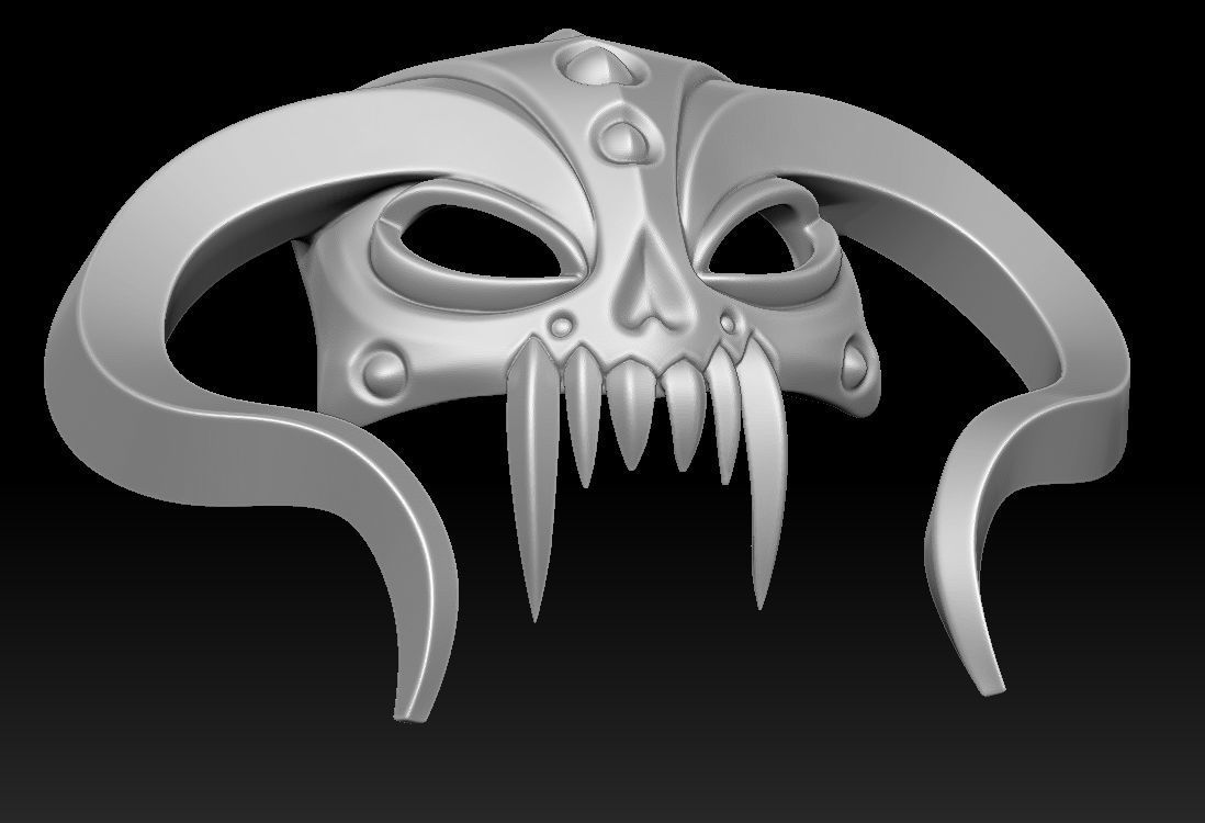 mask horned 3d print 3D model 3D printable | CGTrader