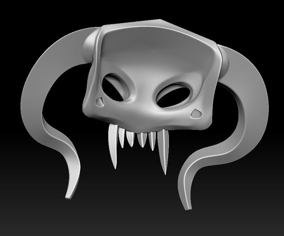 mask horned 3d print 3D model 3D printable | CGTrader
