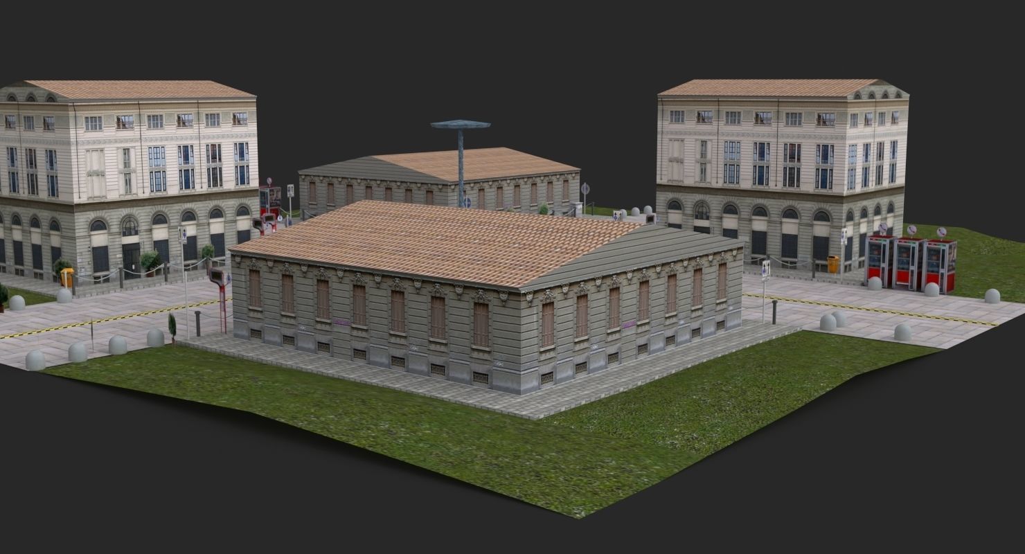 Street low poly vray 3D model | CGTrader