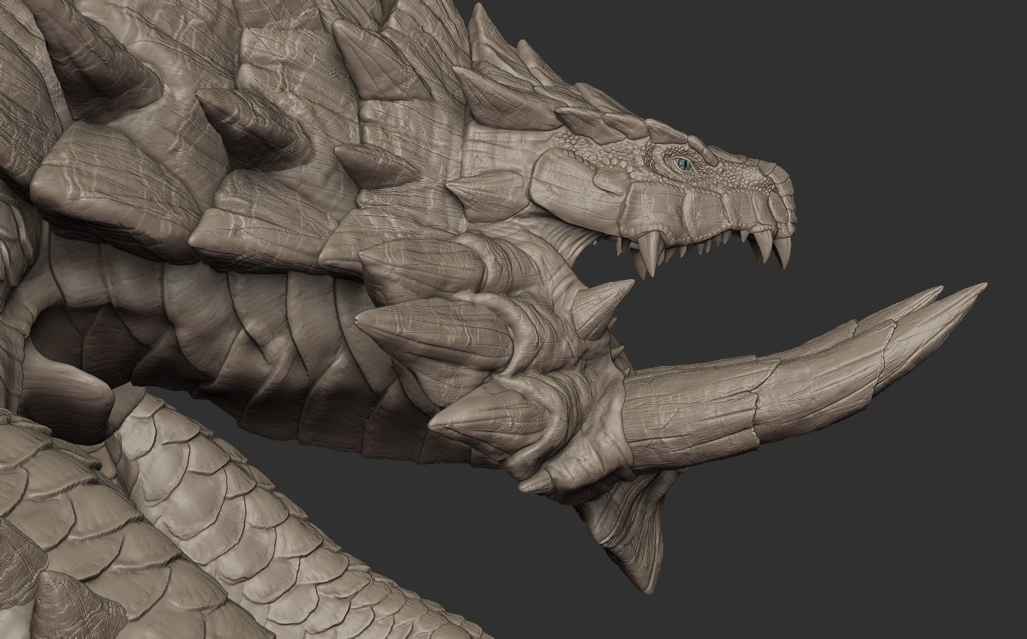 Akantor from Monster Hunter Zbrush Highpoly 3D model | CGTrader