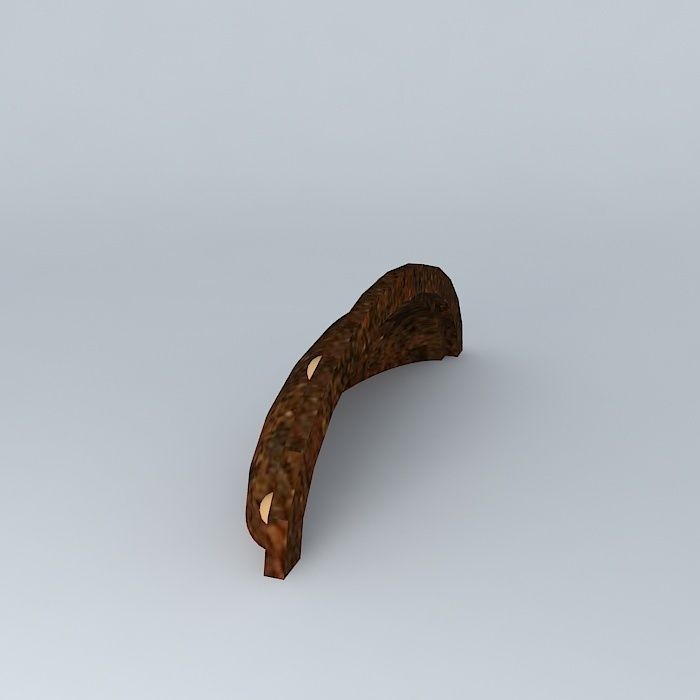 handle 0 wooden curved piece of wood free 3D model | CGTrader