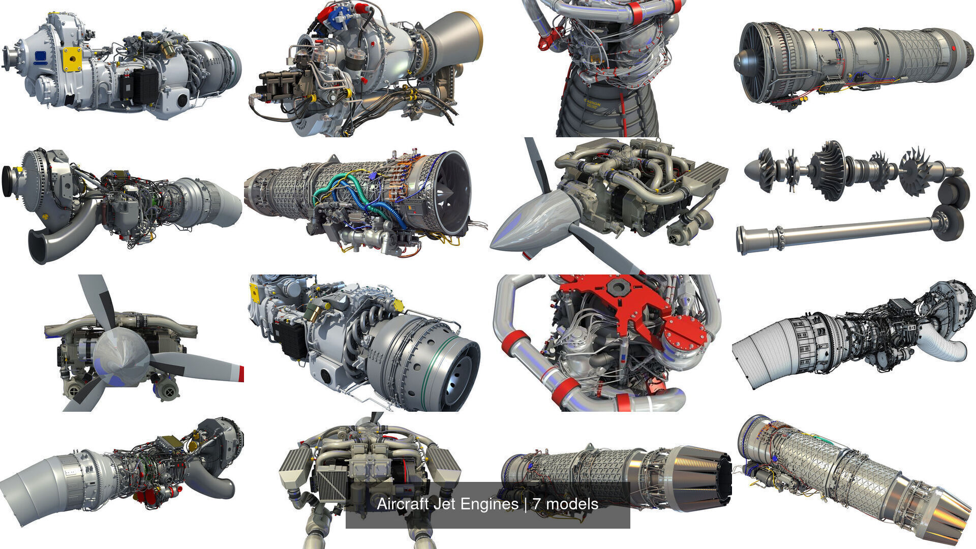 Aircraft Jet Engines 3D Model Collection | CGTrader