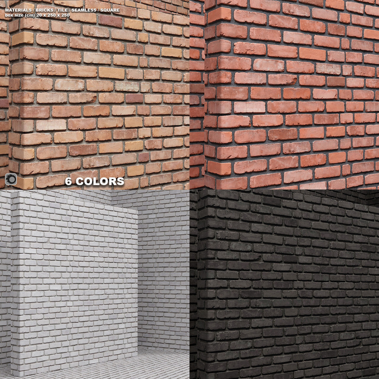 Material seamless - brick tile Texture | CGTrader