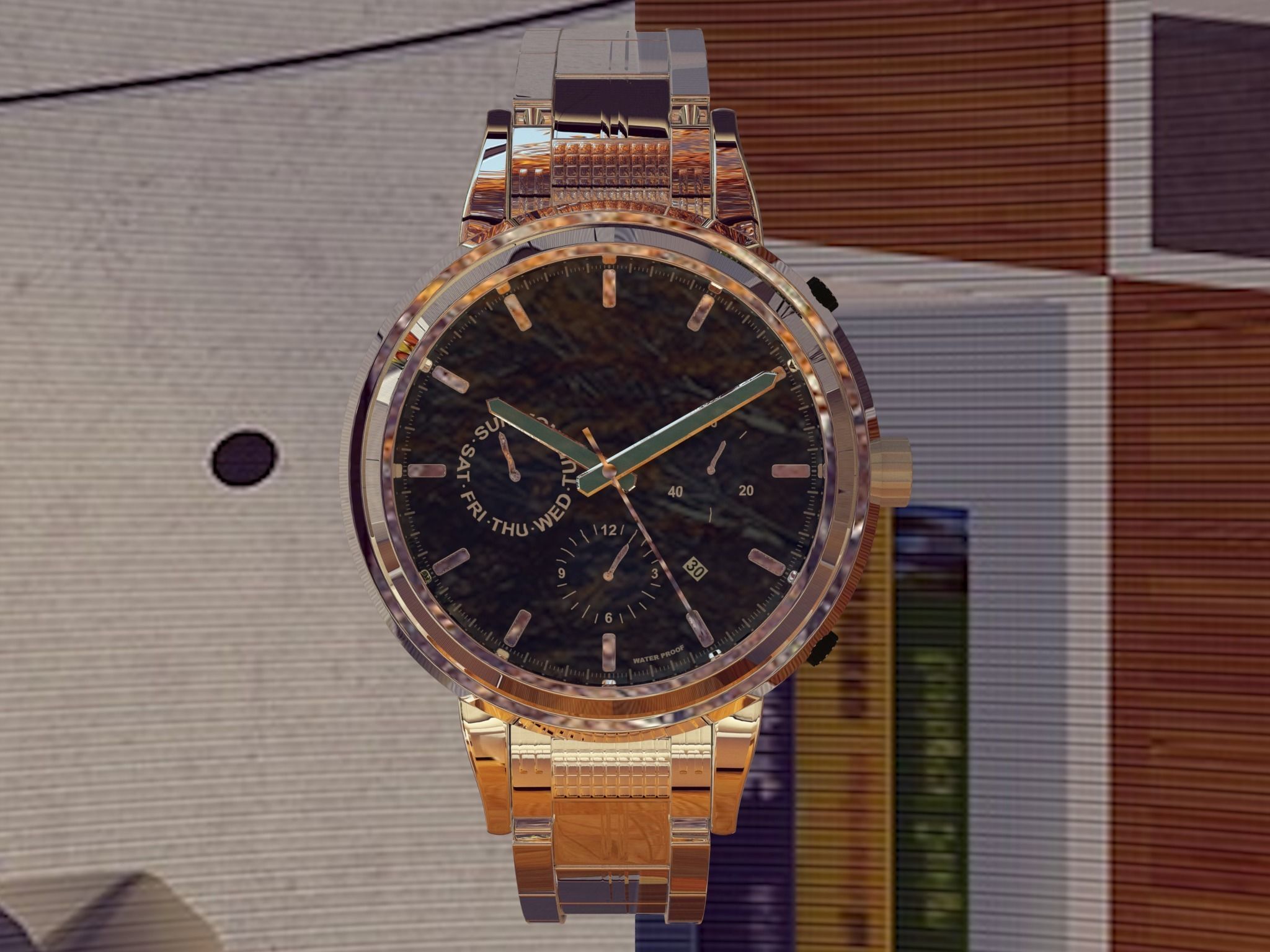 3D model Cool Silver Metallic Watch VR / AR / low-poly | CGTrader