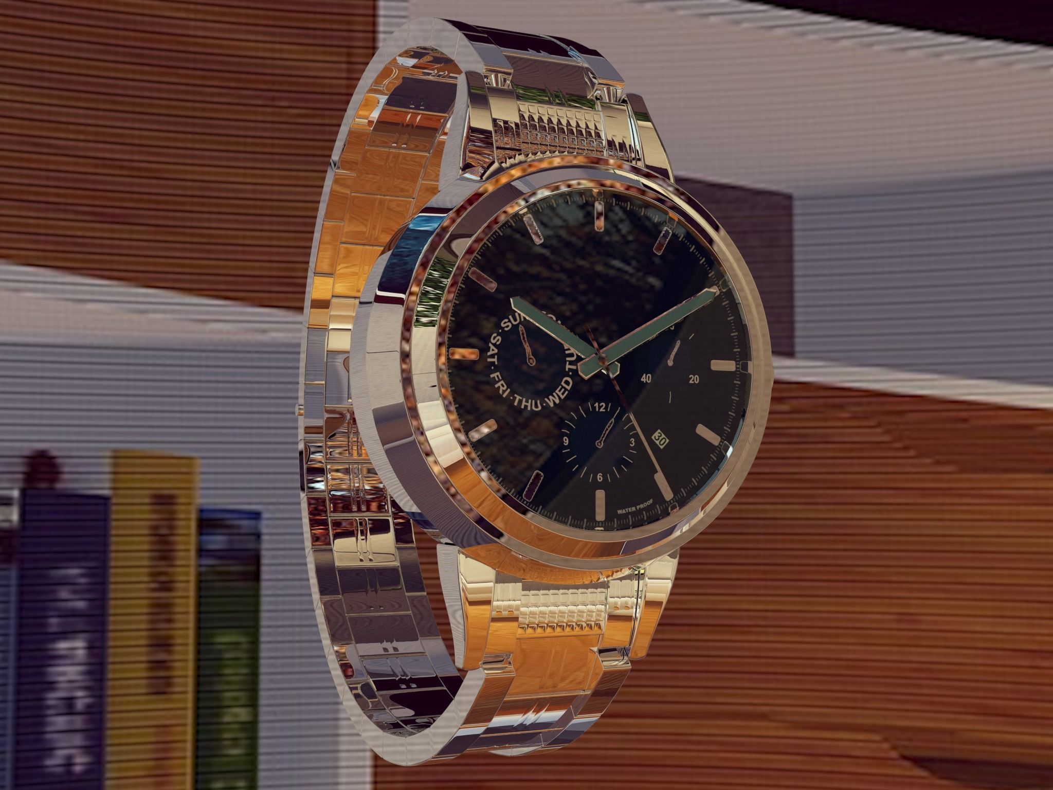 3D model Cool Silver Metallic Watch VR / AR / low-poly | CGTrader