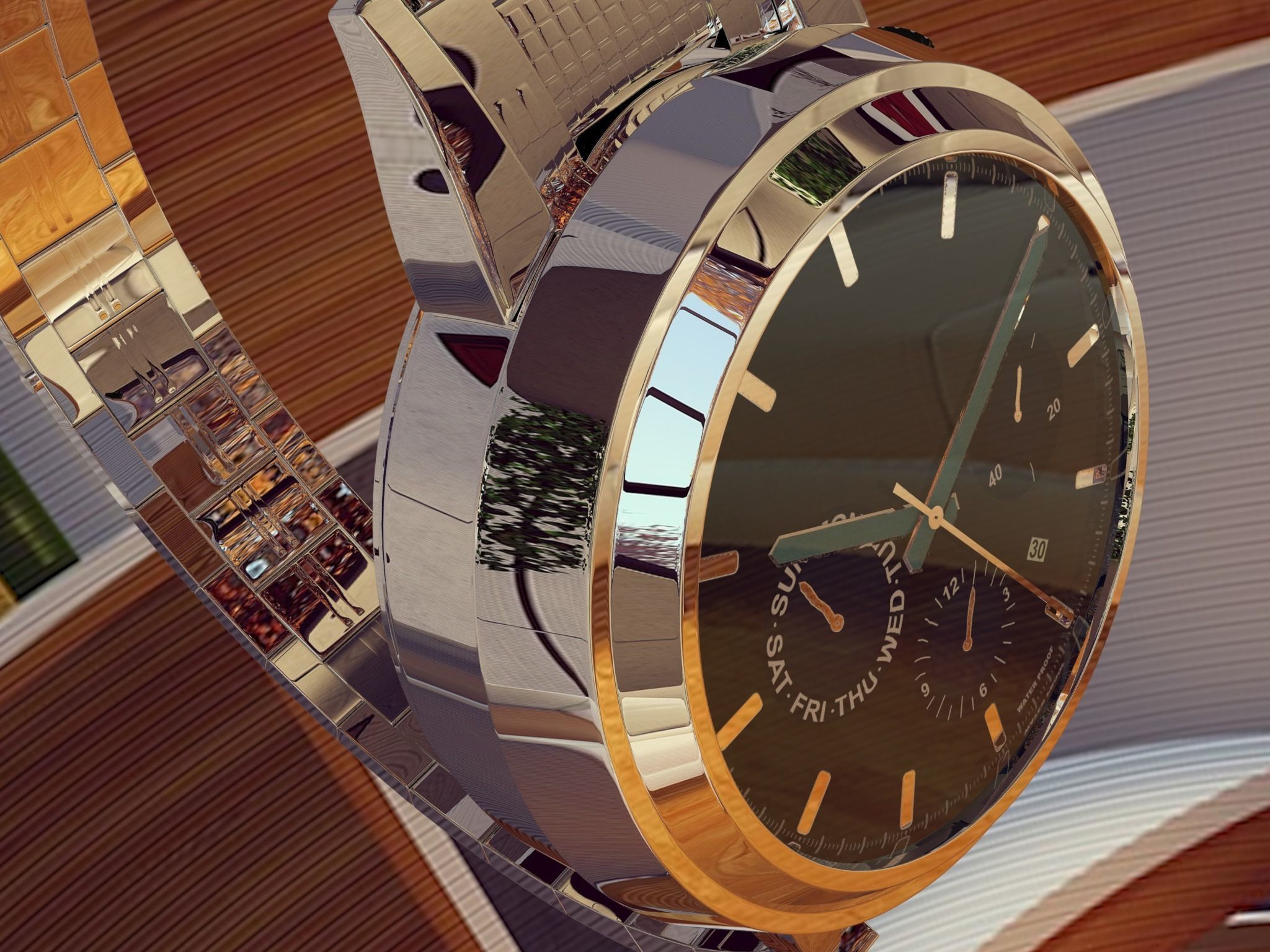 3D model Cool Silver Metallic Watch VR / AR / low-poly | CGTrader