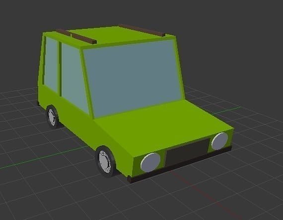 3D model Cartoon Low Poly Car VR / AR / low-poly | CGTrader