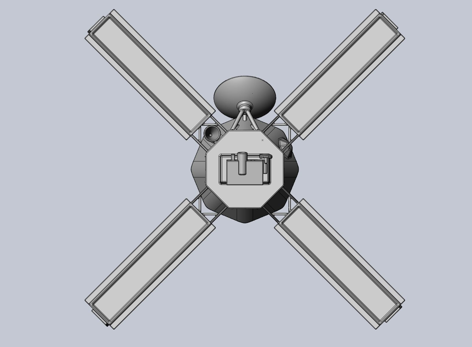 Mariner 9 Mars Probe Basic Printable Model 3D model 3D printable | CGTrader