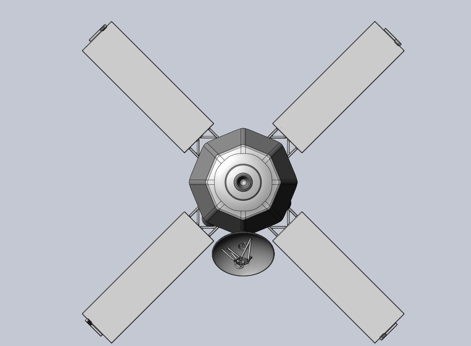 Mariner 9 Mars Probe Basic Printable Model 3D model 3D printable | CGTrader