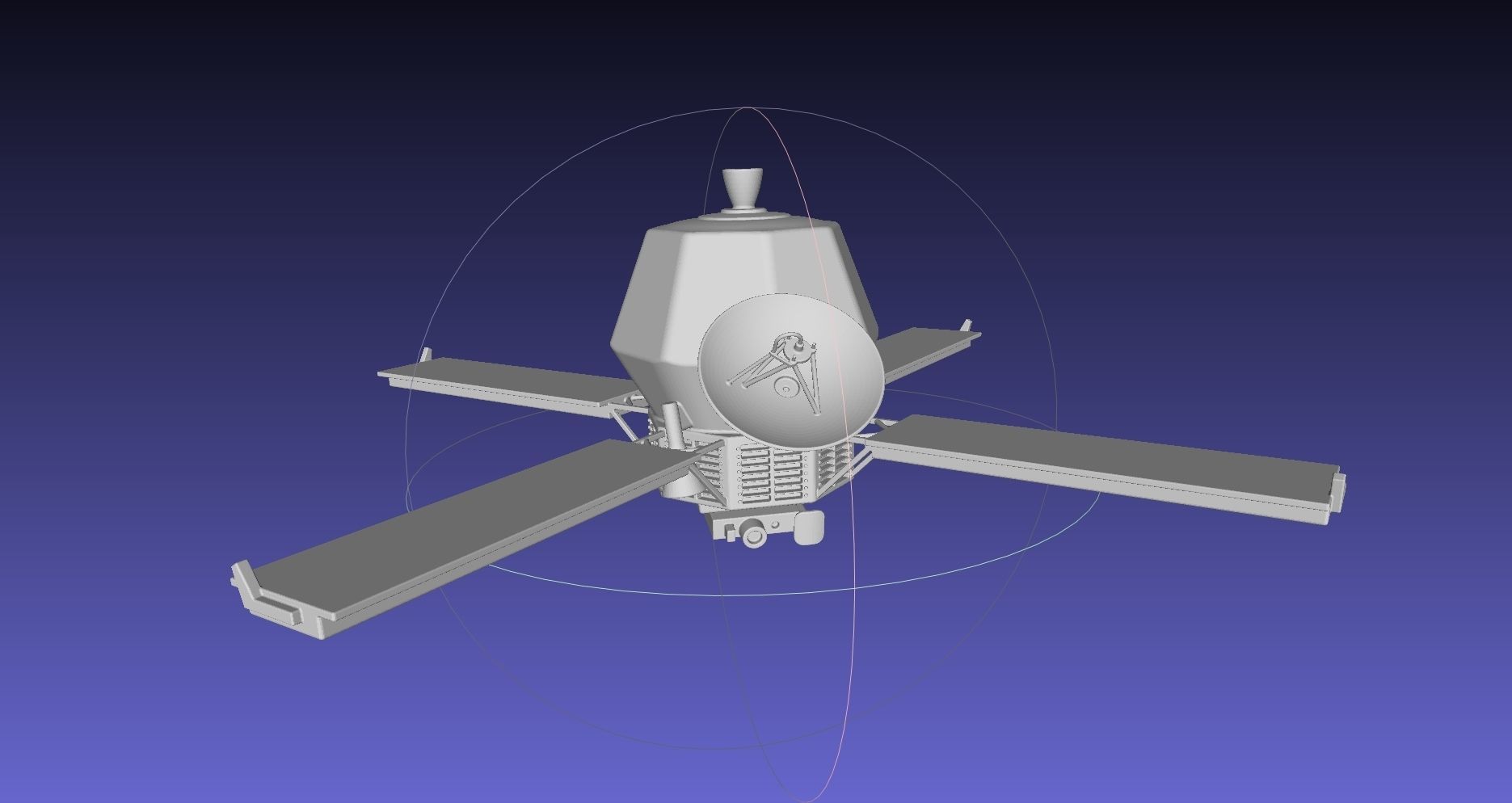 Mariner 9 Mars Probe Basic Printable Model 3D model 3D printable | CGTrader