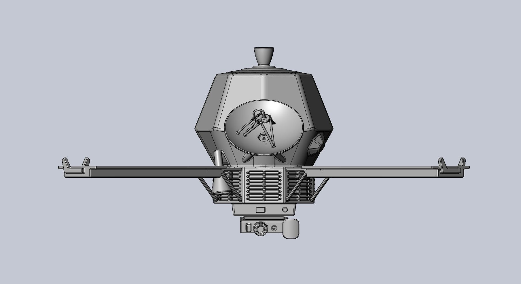 Mariner 9 Mars Probe Basic Printable Model 3D model 3D printable | CGTrader