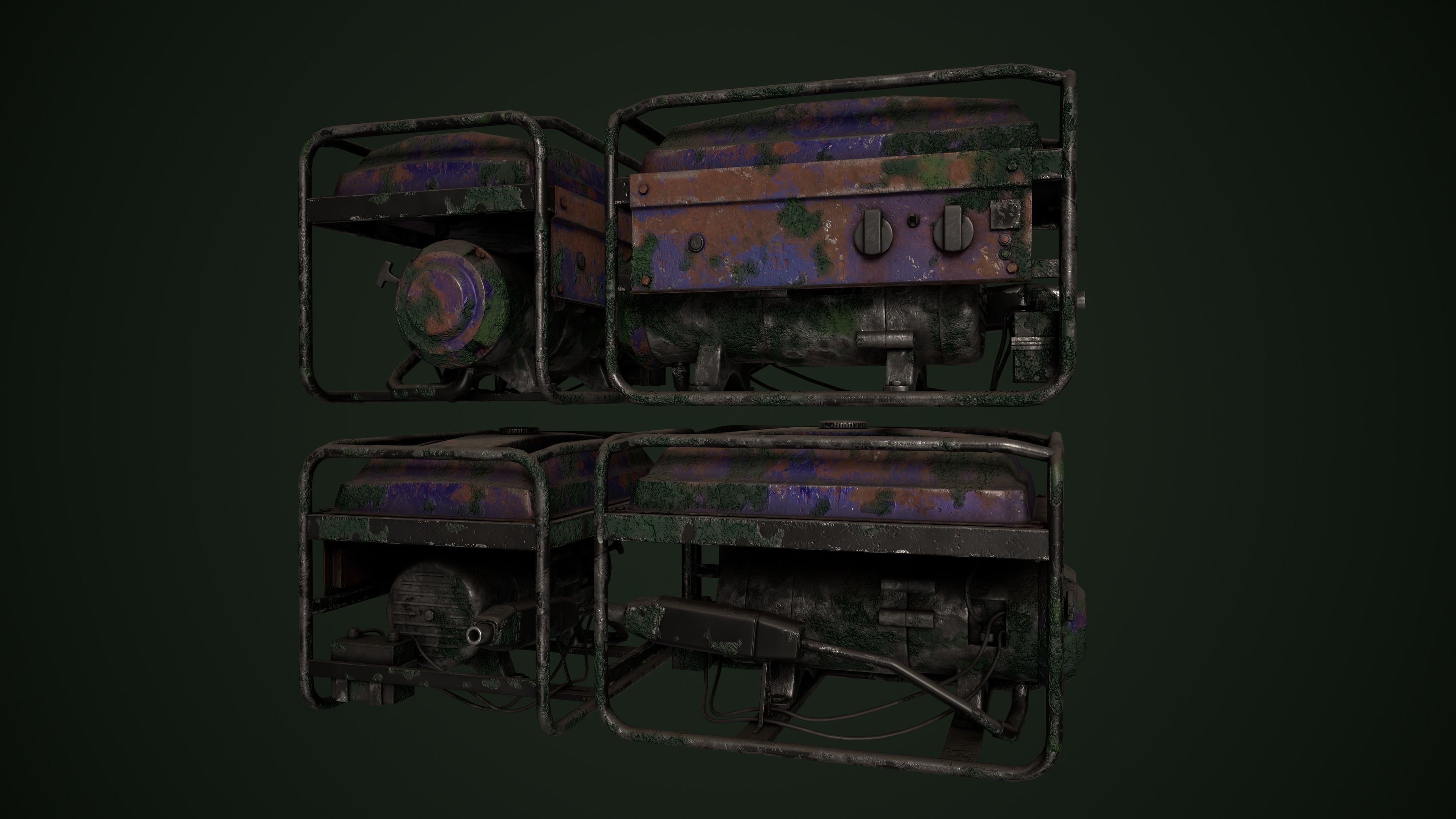 Old generator free VR / AR / low-poly 3D model | CGTrader