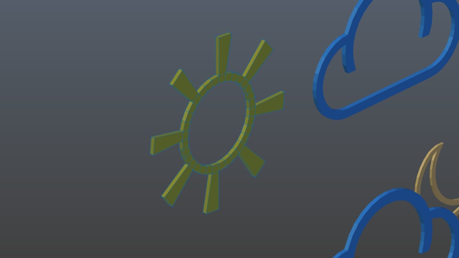 3D model Low poly weather symbol 1 VR / AR / low-poly | CGTrader