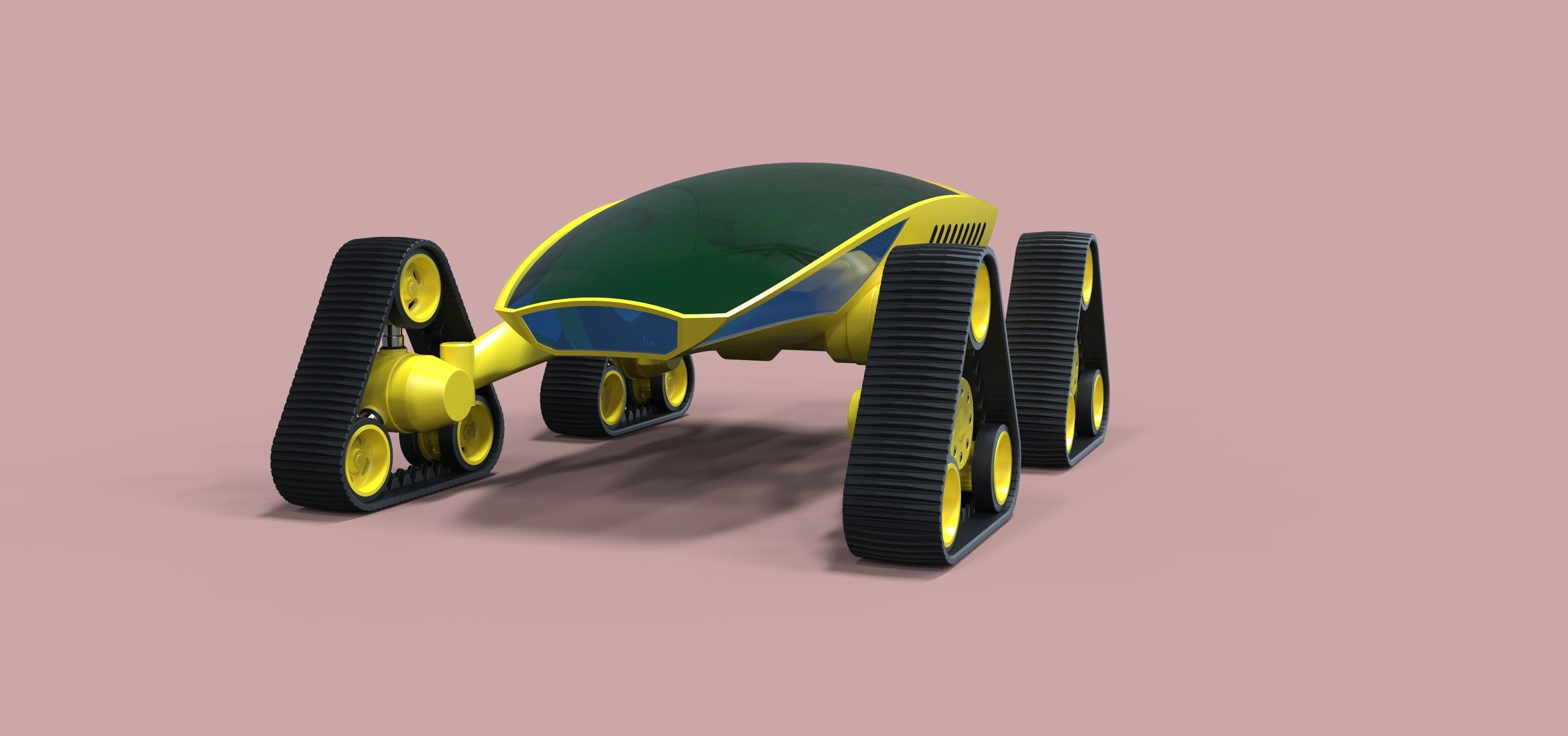 Rover robot with wheels 3D model | CGTrader