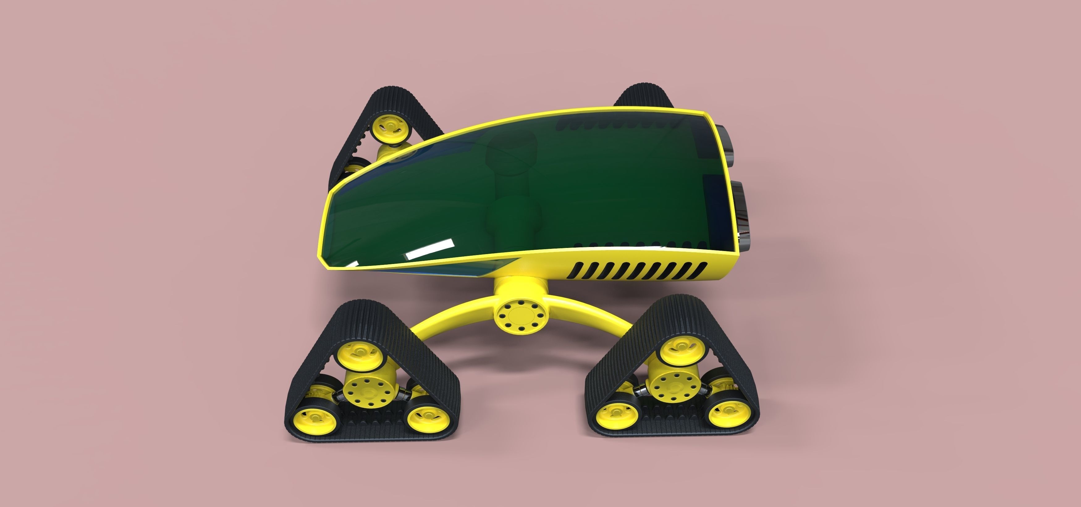 Rover robot with wheels 3D model | CGTrader