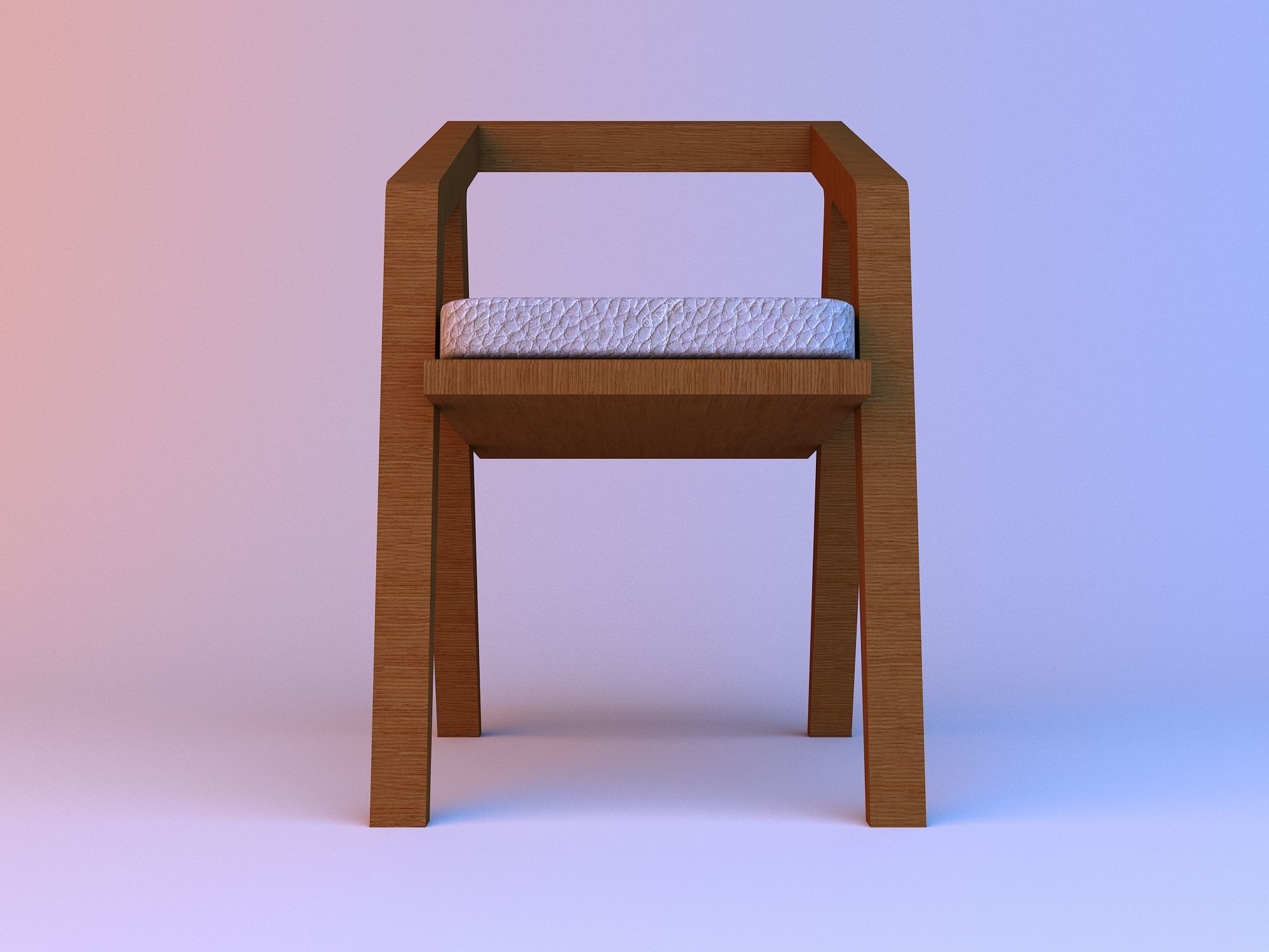 Wooden chair loft style 3D model | CGTrader