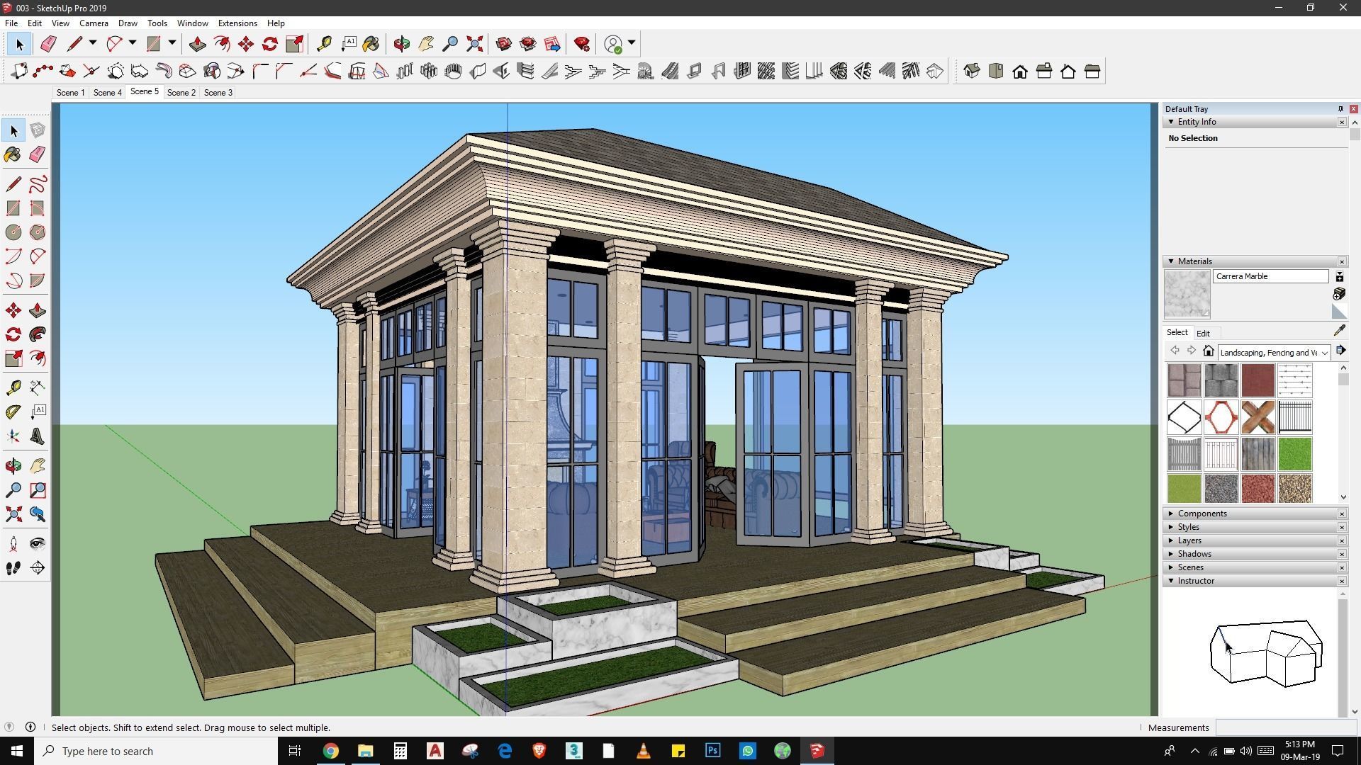 Conservatory structure sketchup model 3D model | CGTrader